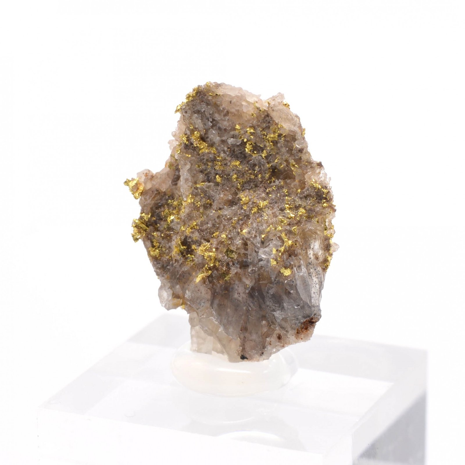 Or natif sur quartz - Morbihan, France