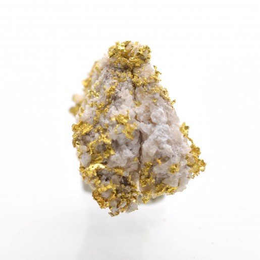 Or natif sur quartz - Morbihan, France