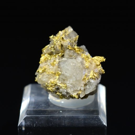 Or natif sur quartz - Morbihan, France
